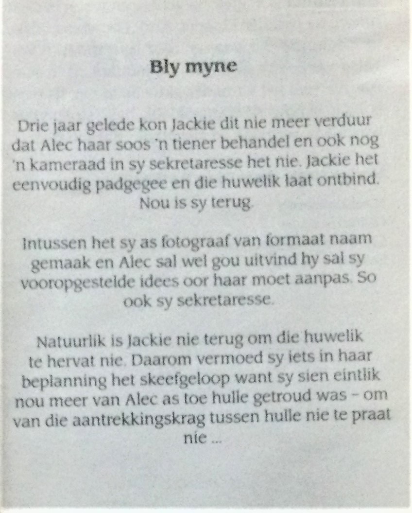 Bly myne - Dina Botha Preloved Paperback ROMANZA - Buki Huki