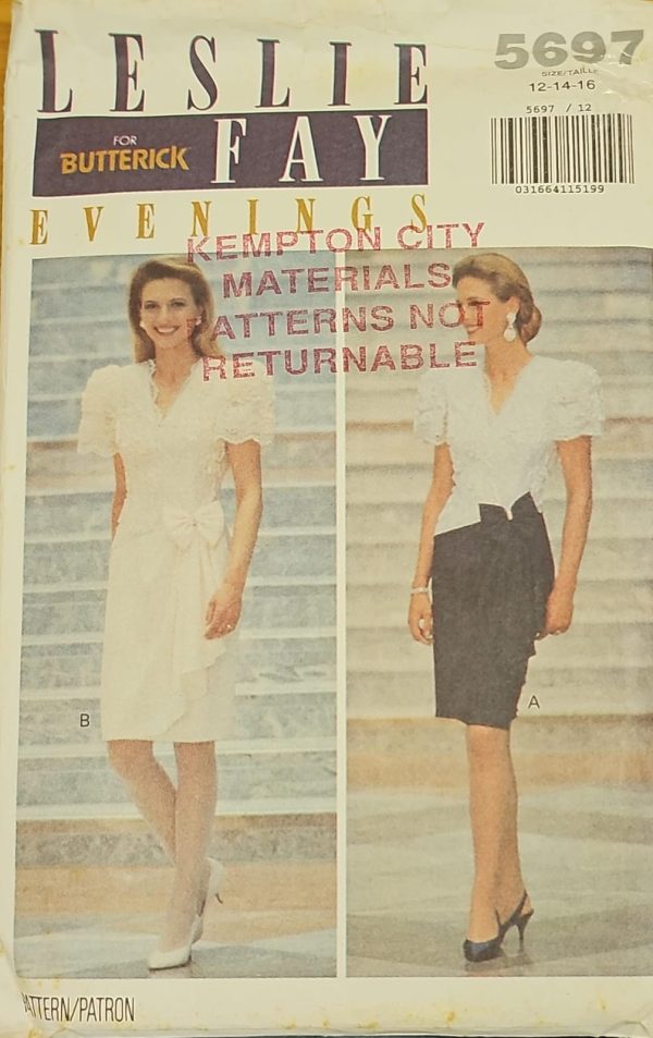 Butterick #5697 Sewing Pattern Already cut Size 12-14-16 (PRELOVED ...